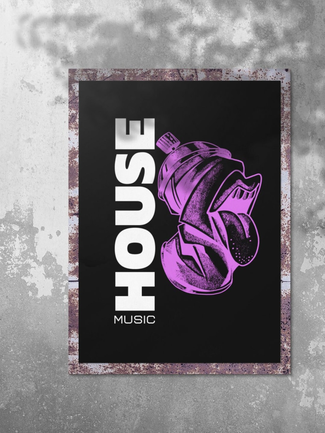 House Music Poster Classic House 80s House 90s Rave Dance - Etsy