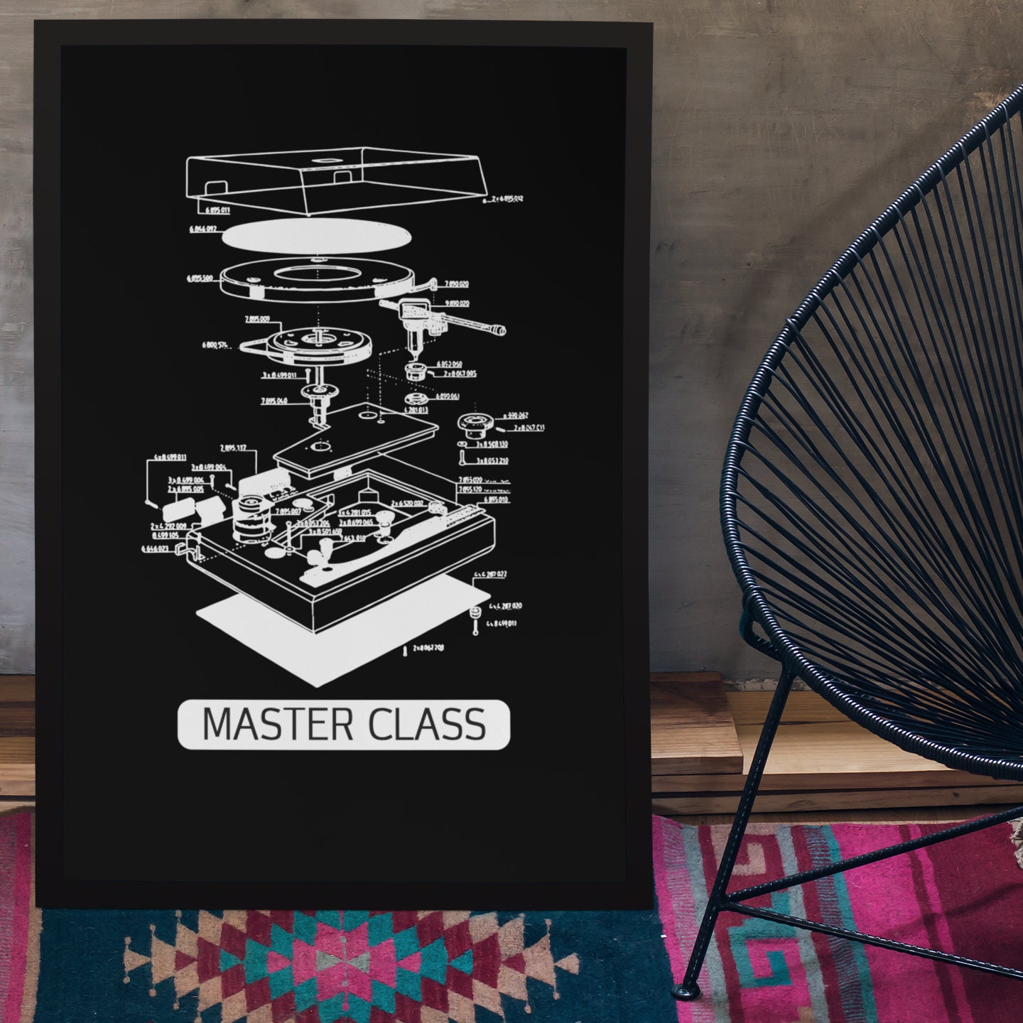 Turntable Poster, Vinyl Records, DJ Poster, Chicago House, Record Shop ...