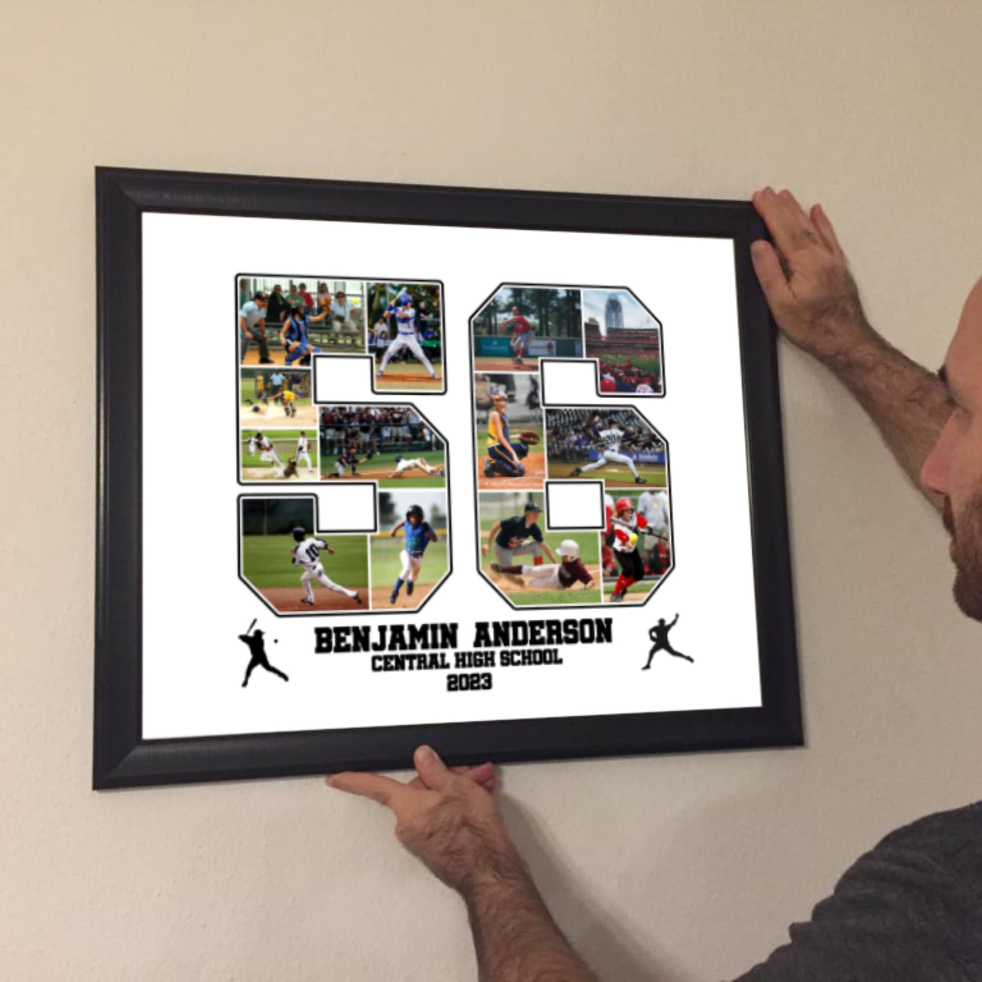 Baseball Photo Collage, Jersey Collage, Sports Photo Collage - Etsy