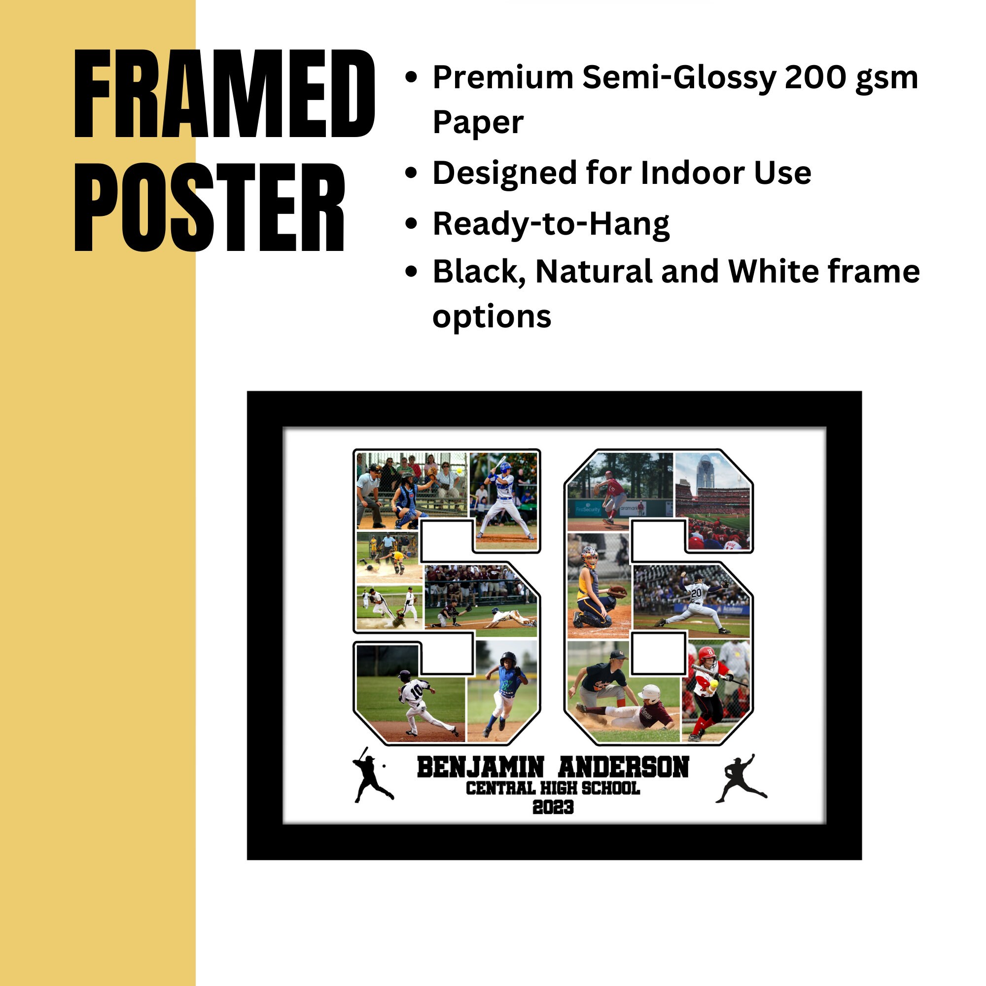 Baseball Photo Collage, Jersey Collage, Sports Photo Collage - Etsy