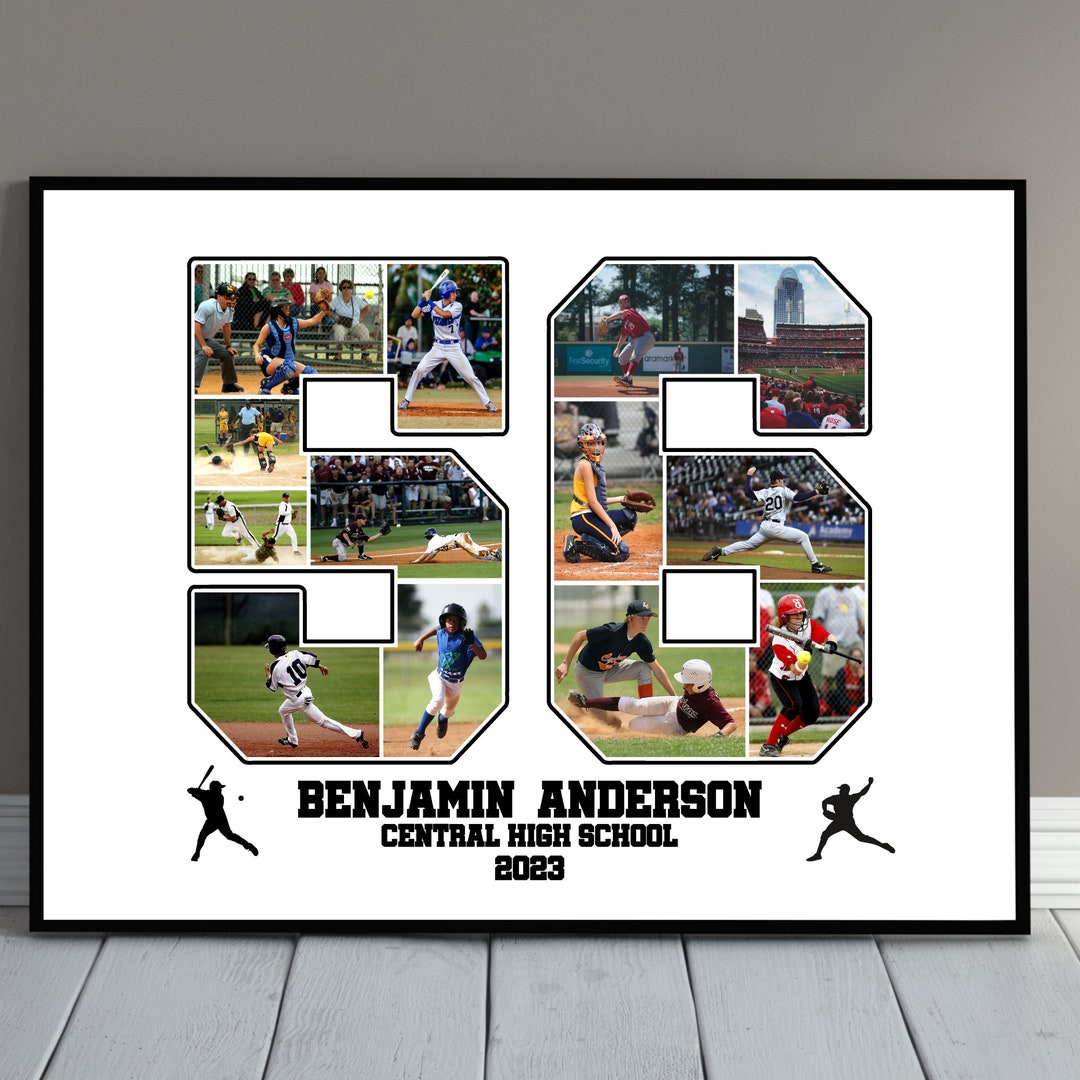 Baseball Photo Collage, Jersey Collage, Sports Photo Collage - Etsy