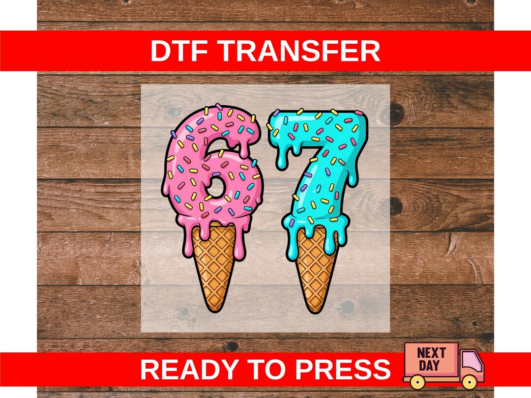 Chemise drôle 6 7 Transfert DTF | Design de chemise Six Seven | Prêt à ...