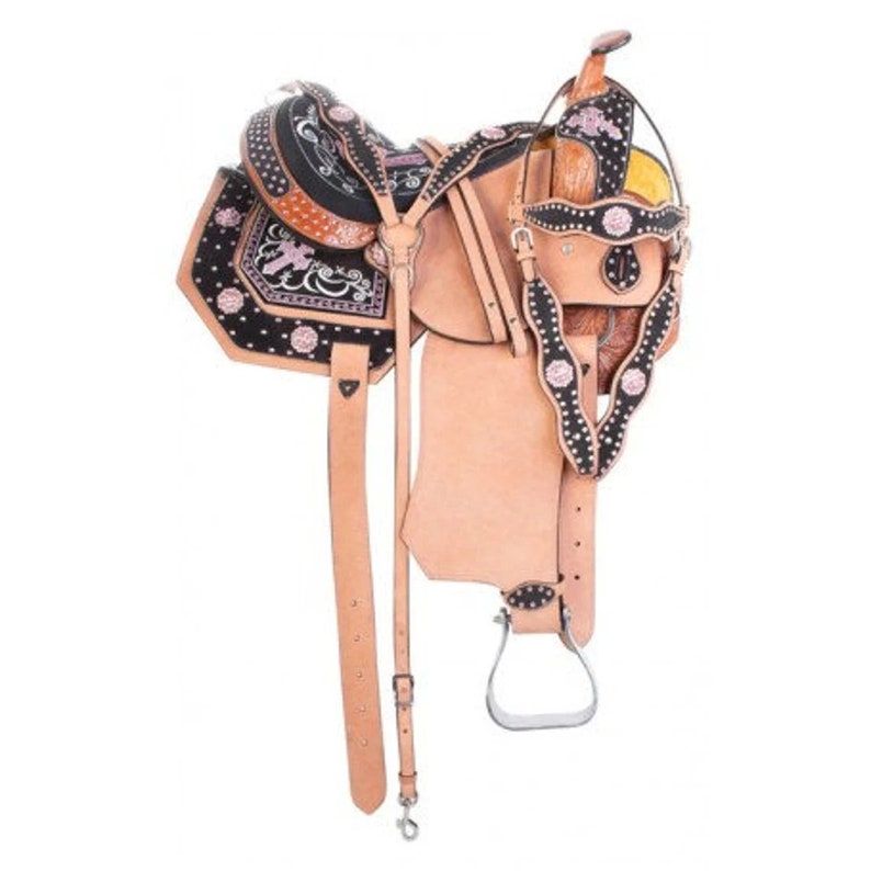 Leather Western Barrel Racing Horse Saddle Tack Set Magical Equestrian ...