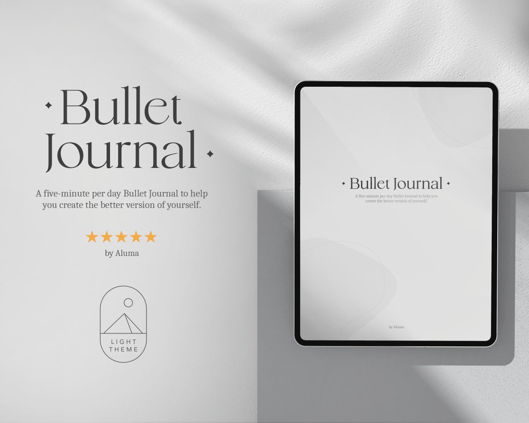 Bullet Journal Light Theme Life Goals Bullet Journal Printable Pages ...