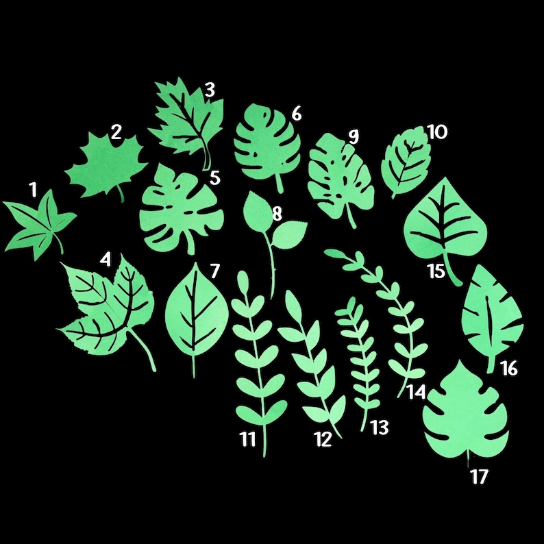 30 Paper Leaves - Cardstock Leaves - Cricut Cut Out Flowers - Etsy