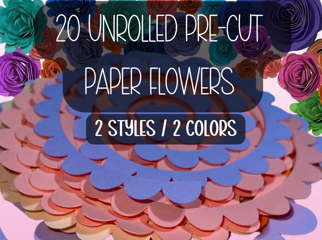 20 Unrolled Pre-cut Paper Flower Patterns - Etsy