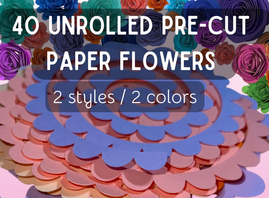 40 Unrolled Pre-cut Paper Flower Patterns - Etsy