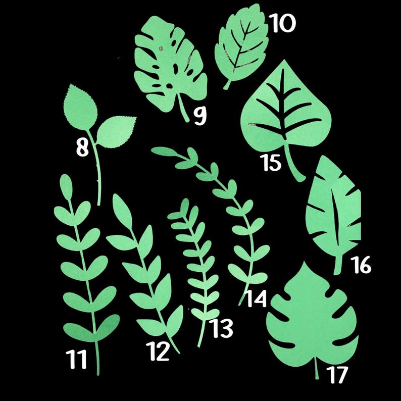 30 Paper Leaves - Cardstock Leaves - Cricut Cut Out Flowers - Etsy