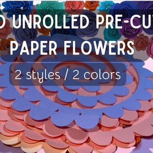 60 Unrolled Pre-cut Paper Flower Patterns - Etsy