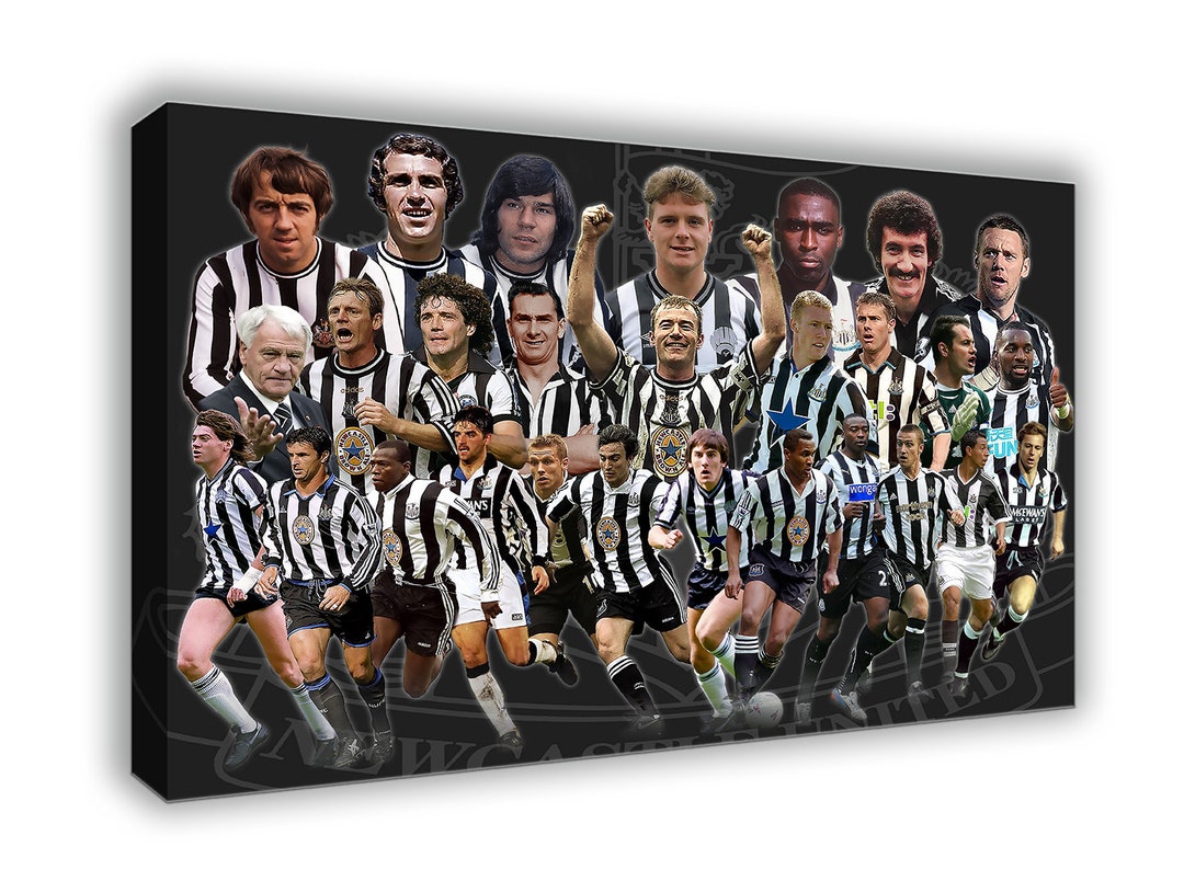 NEWCASTLE UNITED, Legends, Wall Canvas, Picture, Print, Art, 64cm X ...