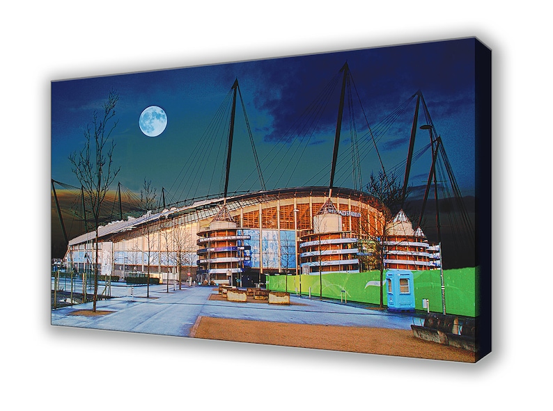 Manchester City FC All Time Legends Wall Hanging Box Canvas Picture ...