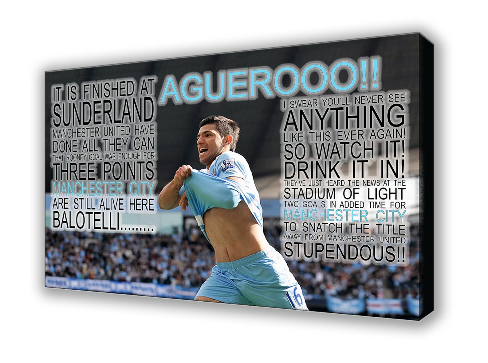 Manchester City FC - All Time Legends - Wall Hanging Box Canvas ...