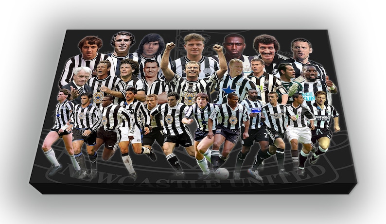 NEWCASTLE UNITED, Legends, Wall Canvas, Picture, Print, Art, 64cm X ...