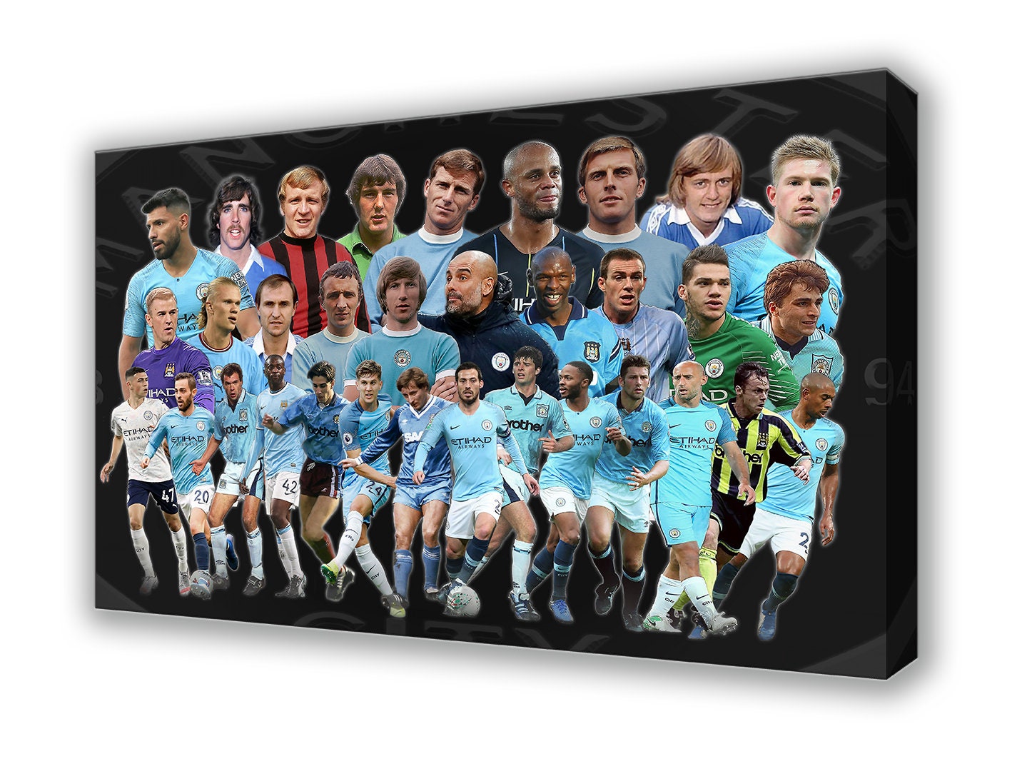 Manchester City FC - All Time Legends - Wall Hanging Box Canvas ...