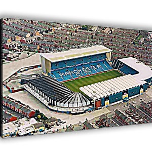 Manchester City FC - All Time Legends - Wall Hanging Box Canvas ...