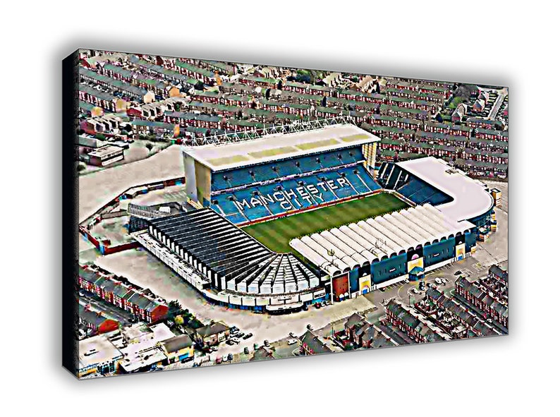 Manchester City FC All Time Legends Wall Hanging Box Canvas Picture ...