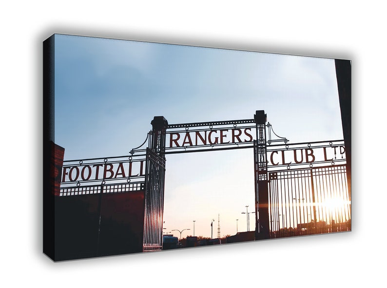 Rangers Legends of Ibrox Stadium Wall Hanging Box Canvas Picture 64cm X ...