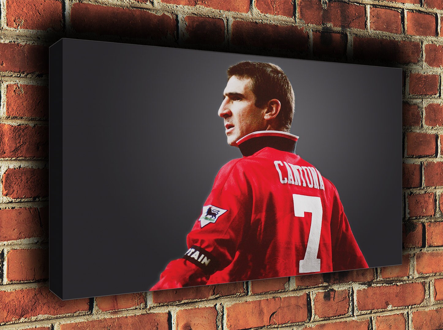 MANCHESTER UNITED, Eric Cantona "7", Wall Canvas, Picture, Print, Art ...