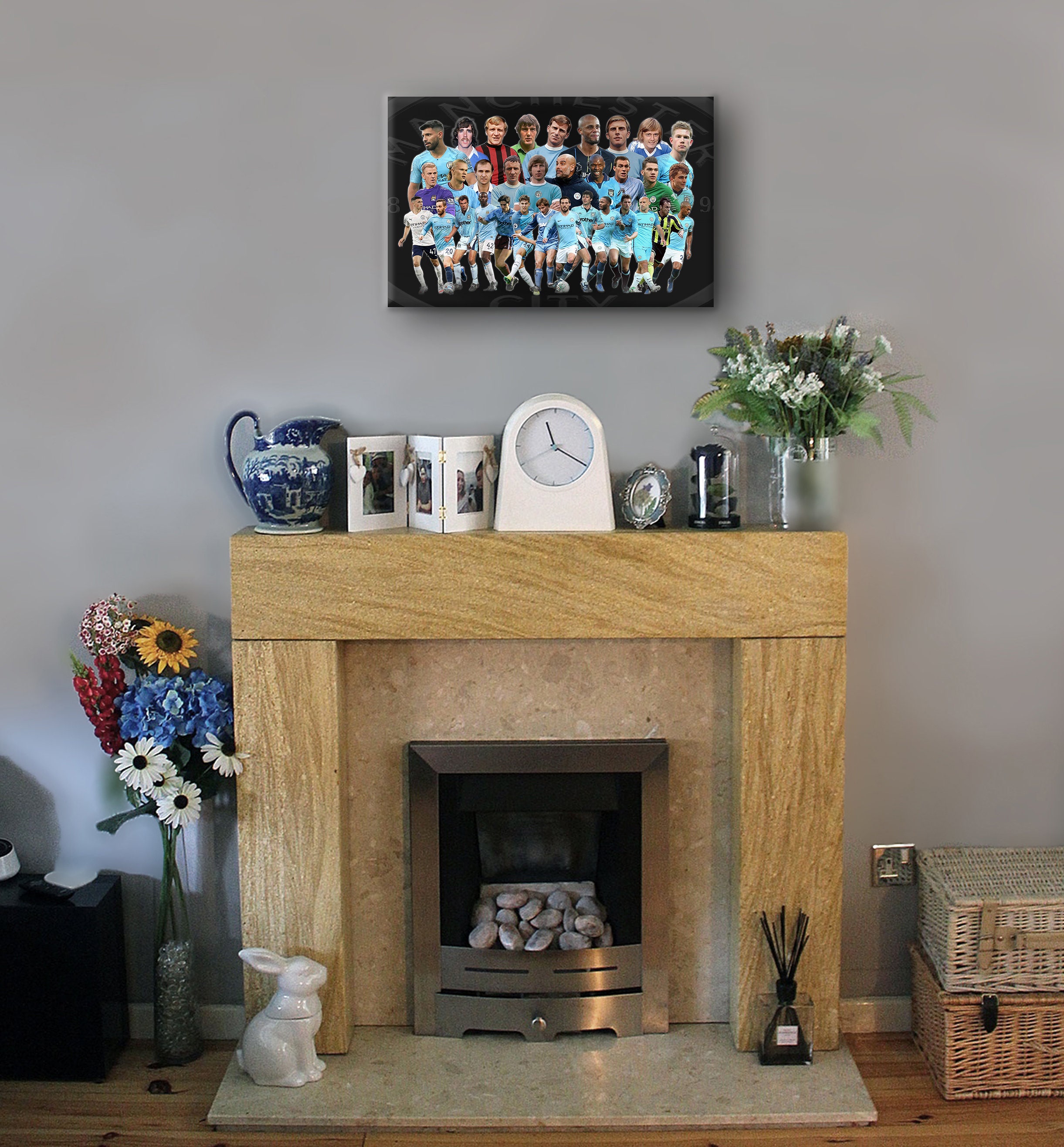 Manchester City FC - All Time Legends - Wall Hanging Box Canvas ...