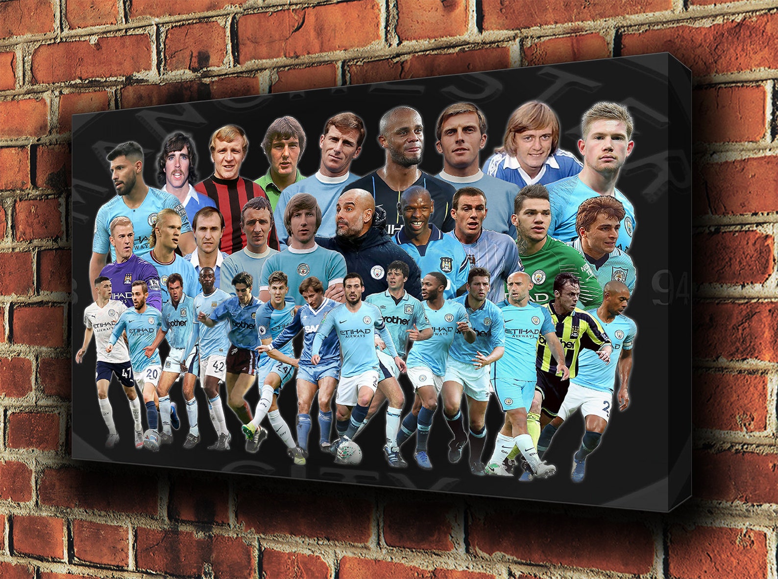 Manchester City FC - All Time Legends - Wall Hanging Box Canvas ...