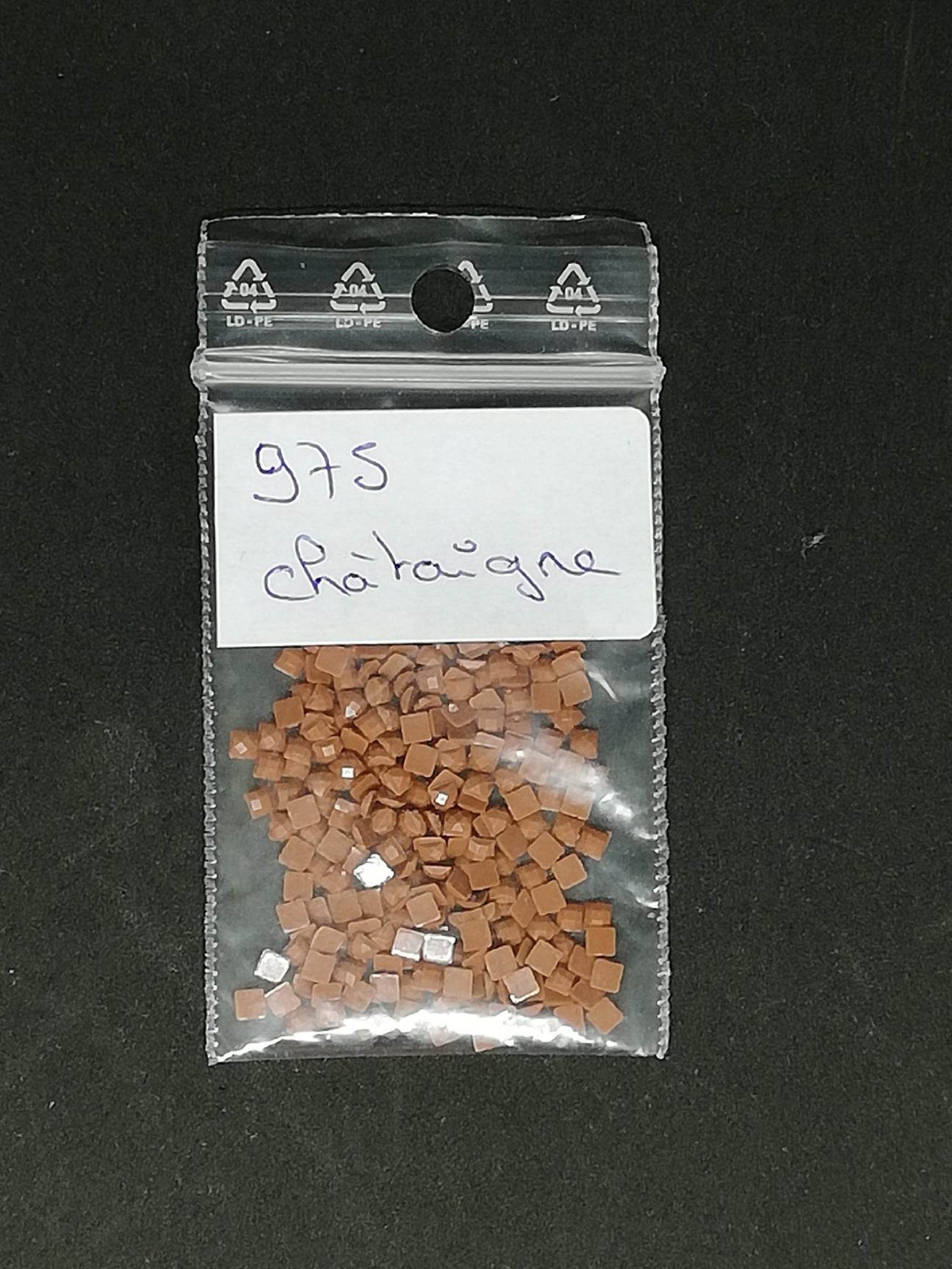 Diamants DMC 975 Brun marron châtaigne , Sachets de 200 strass ronds ou ...