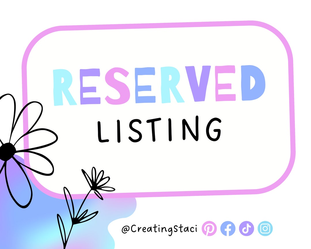 RESERVED Listing for CUSTOM Orders - Etsy