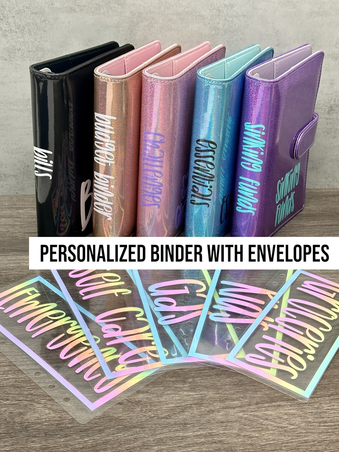 Budget Binder Personalized With Cash Envelopes A6 Glitter Budgeting ...