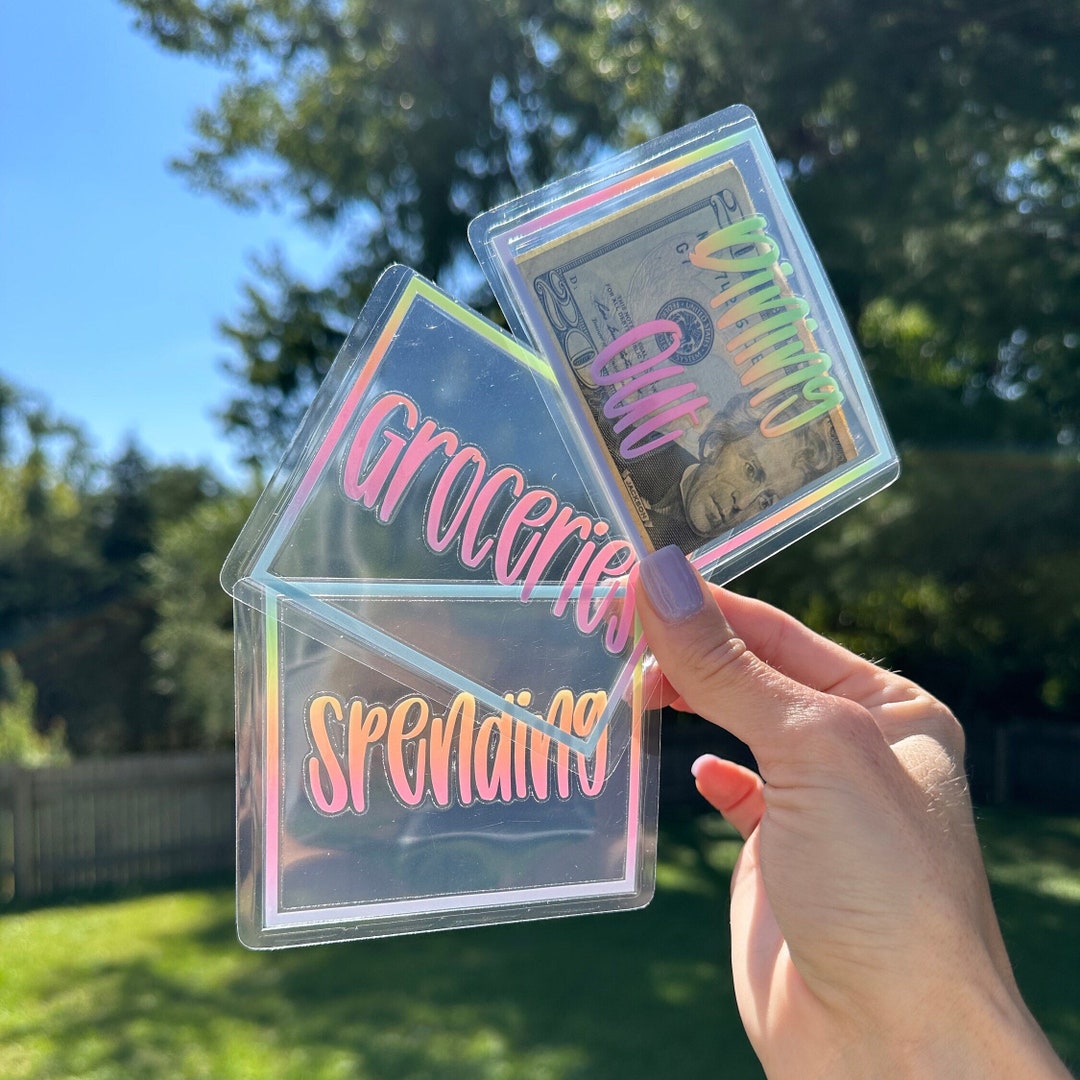 MINI Cash Envelopes Wallet Size Clear Laminated Cash Envelopes Wallet ...