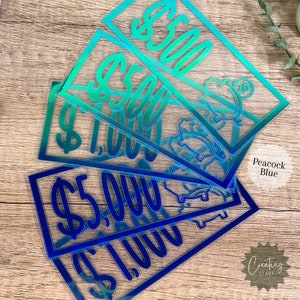 Placeholders for Cash Envelopes Personalized Placeholders Clear ...