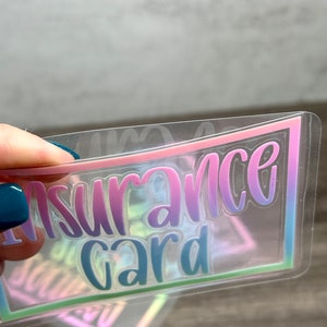 Card Holder Laminated Envelopes Insurance Card Social Security Card ...