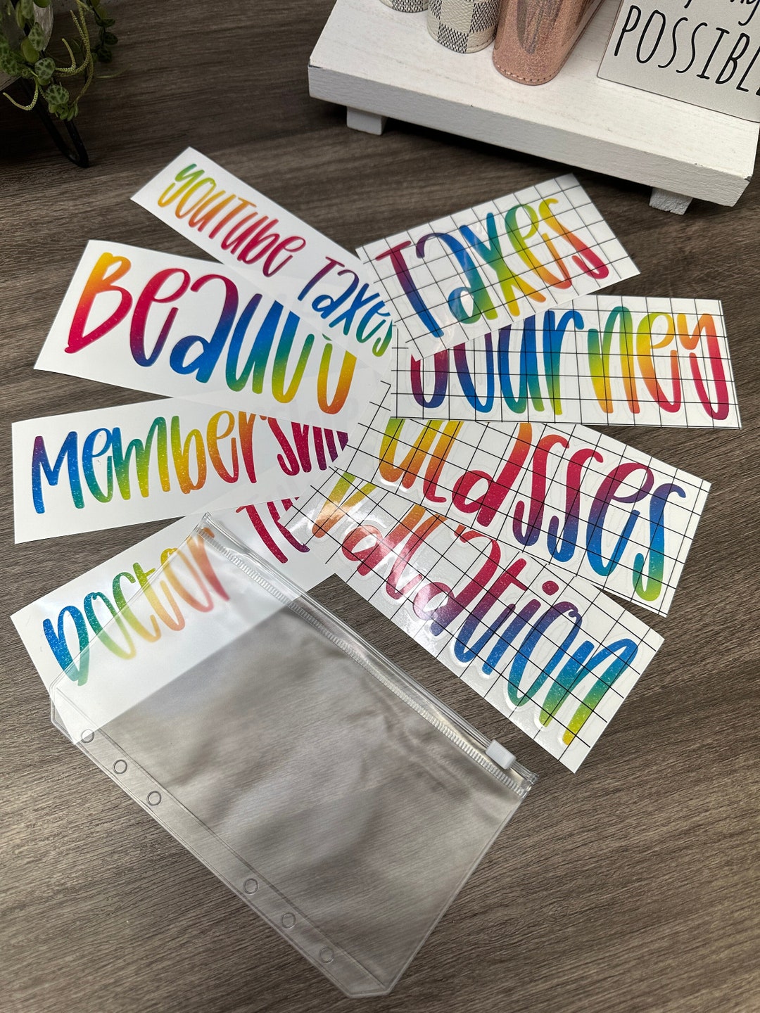 Vinyl Decal for A6 Cash Envelopes Stickers Cash Envelope Vinyl Stickers ...