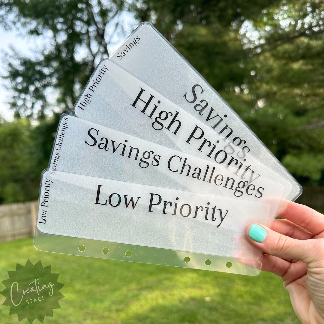 A6 Binder Dividers Bookmarks Vellum Dashboard A6 Binder Budget ...