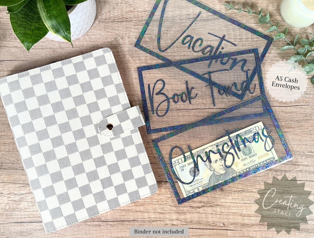 A5 Clear Cash Envelopes Laminated Envelopes Budgeting Cash Stuffing ...