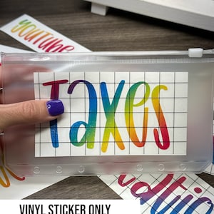 Vinyl Decal for A6 Cash Envelopes Stickers Cash Envelope Vinyl Stickers ...