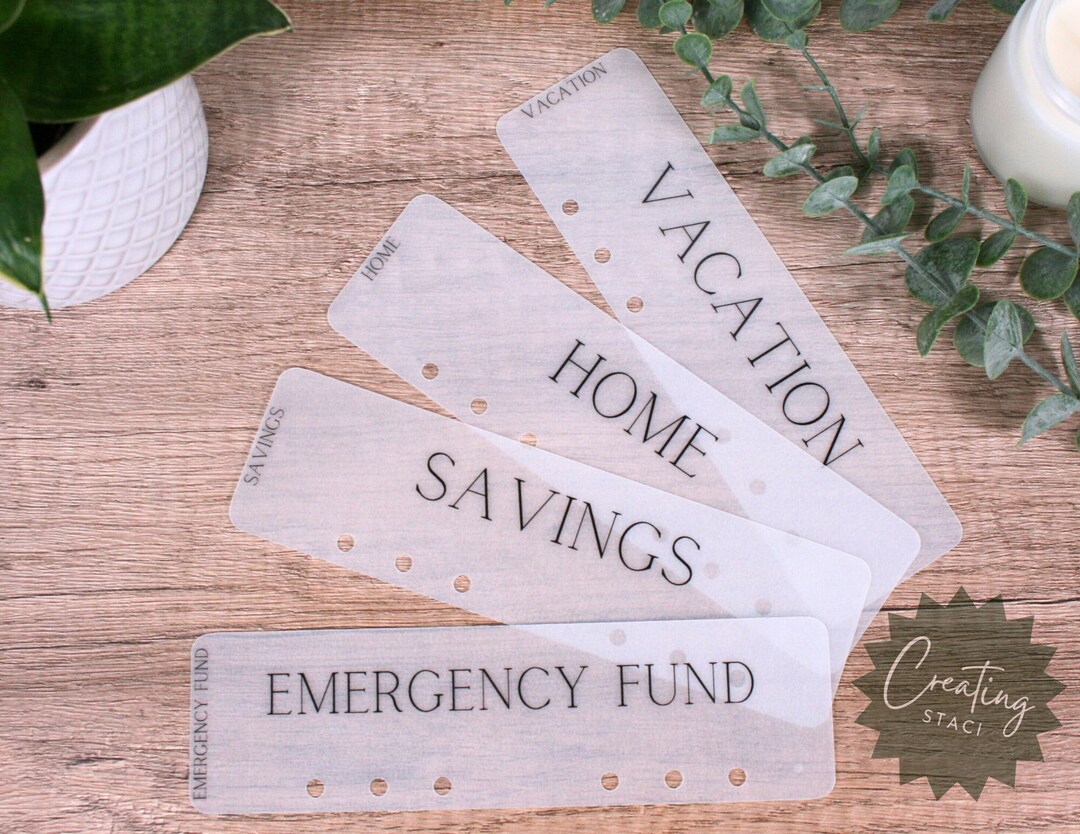 A6 Binder Dividers Bookmarks Vellum Dashboard A6 Binder Budget ...