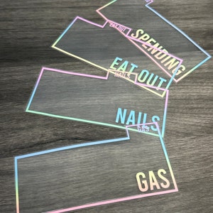 Wallet Dividers With Tabs Colorful Cash Dividers for Wallets Cute Cash ...