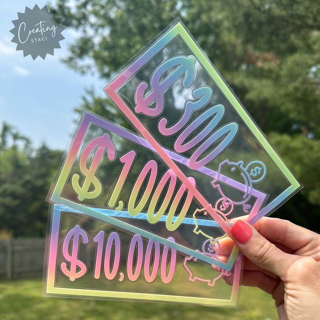 Placeholders for Cash Envelopes Personalized Placeholders Clear ...