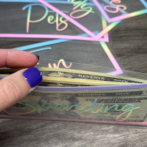 Wallet Size Clear Cash Envelopes Customized Cash Stuffing Envelopes ...