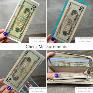 Wallet Size Clear Cash Envelopes Customized Cash Stuffing Envelopes ...