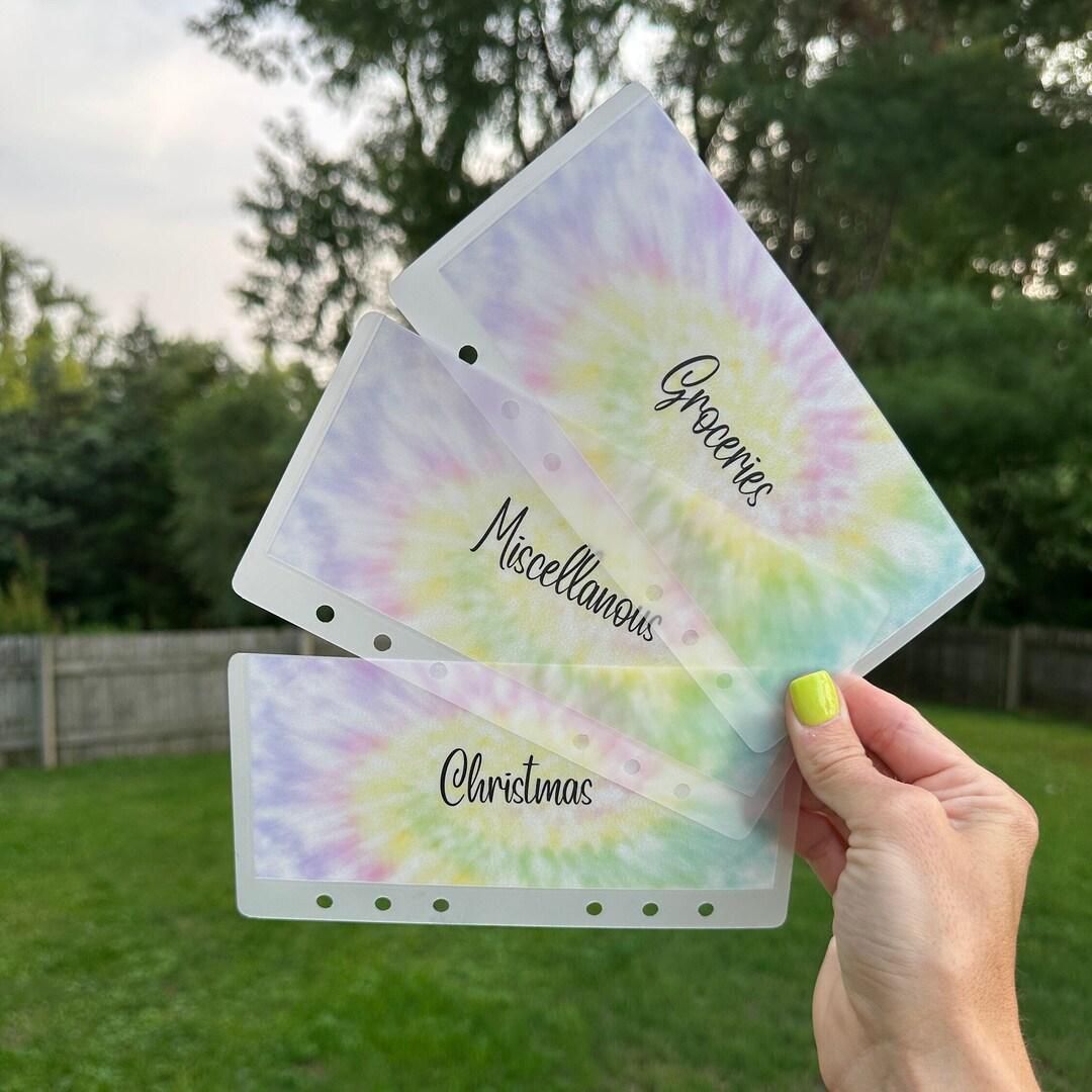 A6 Cash Envelopes A6 Tie Dye Cash Envelope System Budgeting Envelopes ...