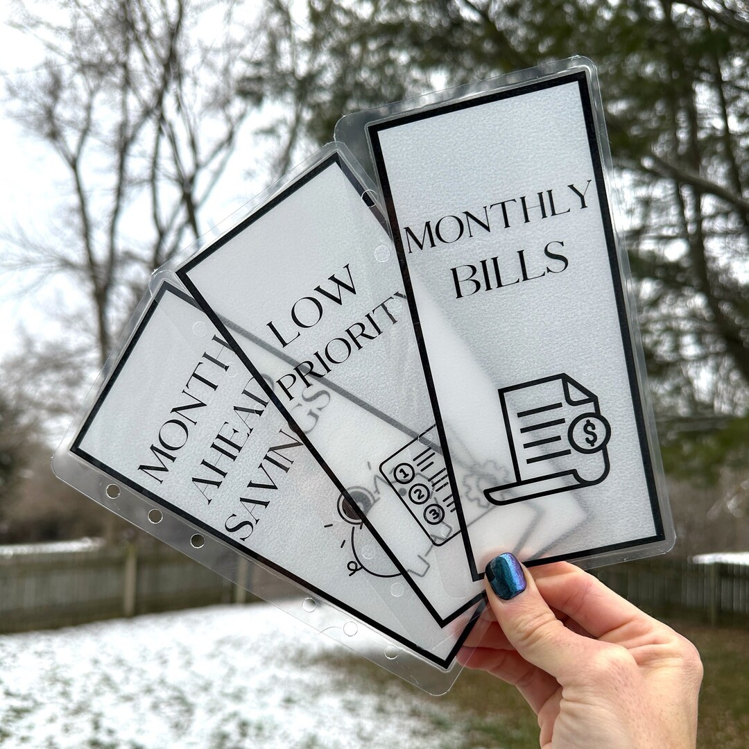 A6 Dashboards for Cash Stuffing Binders Trackers Laminated A6 Binder ...