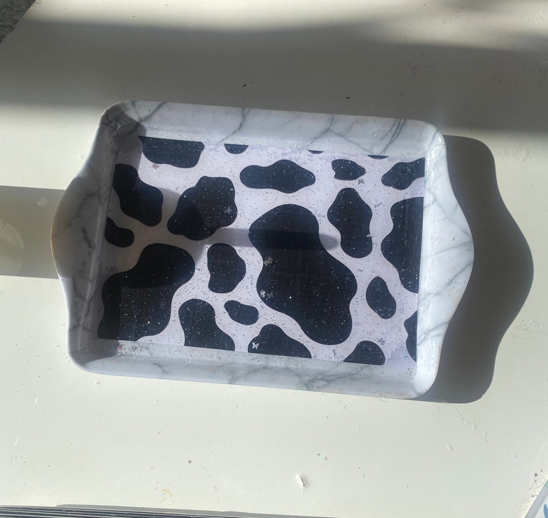 Cow Print Tray - Etsy