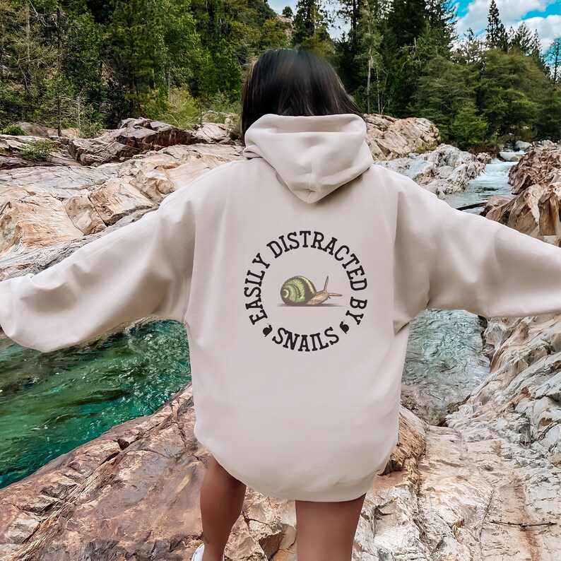 Easily Distracted by Snails Hoodie Slug Hoodie Aesthetic Sweatshirt ...