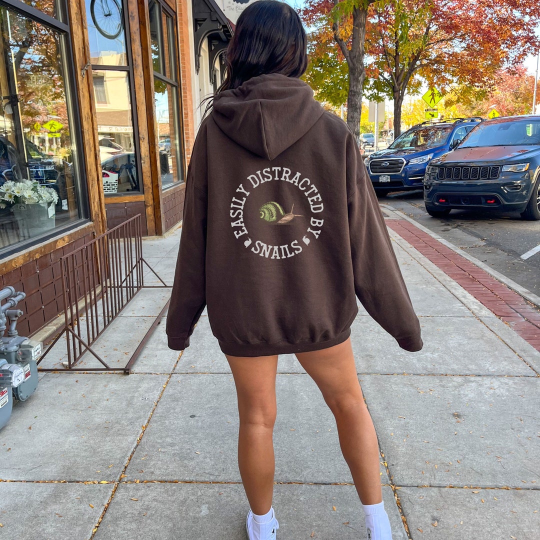Easily Distracted by Snails Hoodie Slug Hoodie Aesthetic Sweatshirt ...