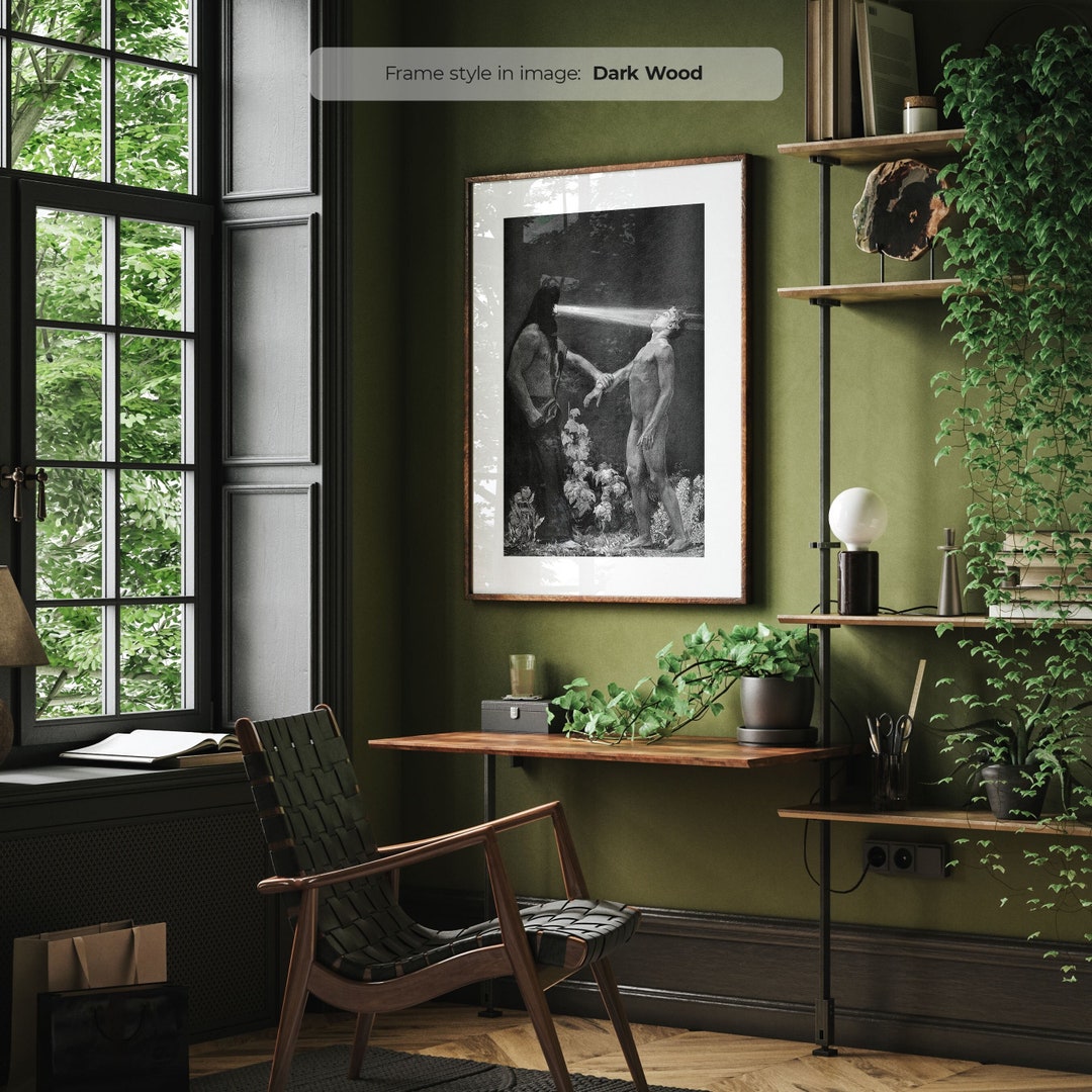 Vintage Hypnosis Art Print - Gothic Black and White Sascha Schneider ...