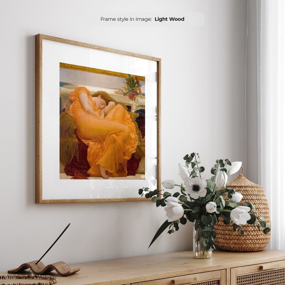 Flaming June Vintage Poster – Framed Victorian Woman Portrait Art - Etsy UK