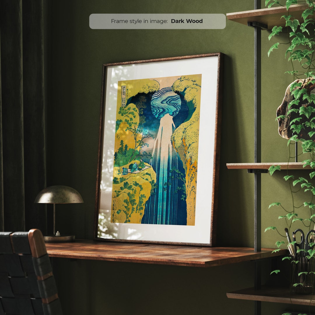 The Amida Falls - Japanese Poster | Framed Vintage Japanese Wall Art ...