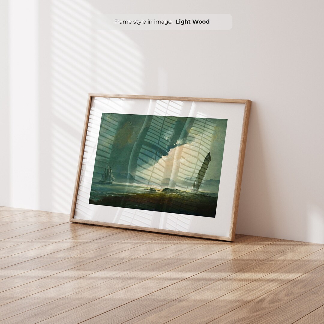 Steigen by Peder Balke - Landscape Poster, Framed Vintage Seascape Wall ...
