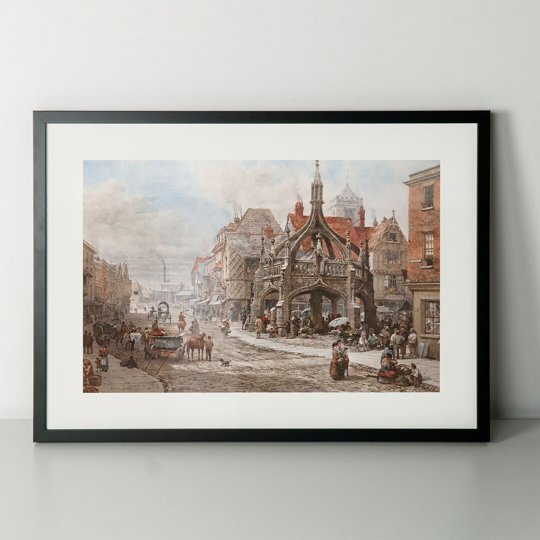 Salisbury City Print, Vintage Wall Art, Vintage Urban Print, Salisbury ...