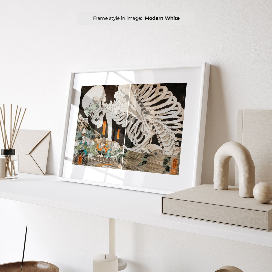 Takiyasha and Skeleton Spectre - Japanese Poster | Framed Vintage ...